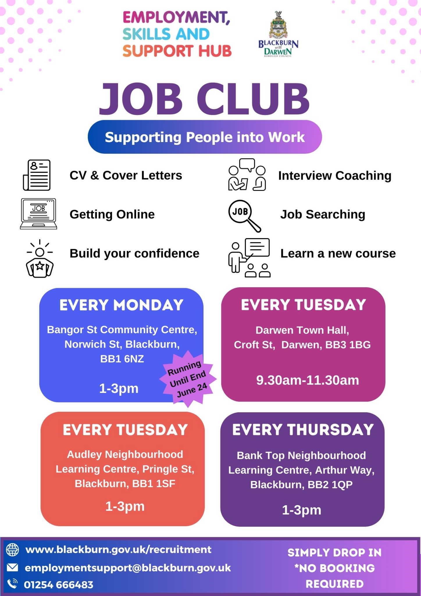 Employment, Skills and Support Hub - Blackburn with Darwen Adult Learning
